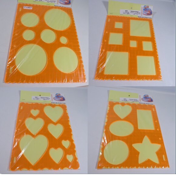 Fiskars | Office | Fiskars Shape Template 4 Circles Squares Hearts ...